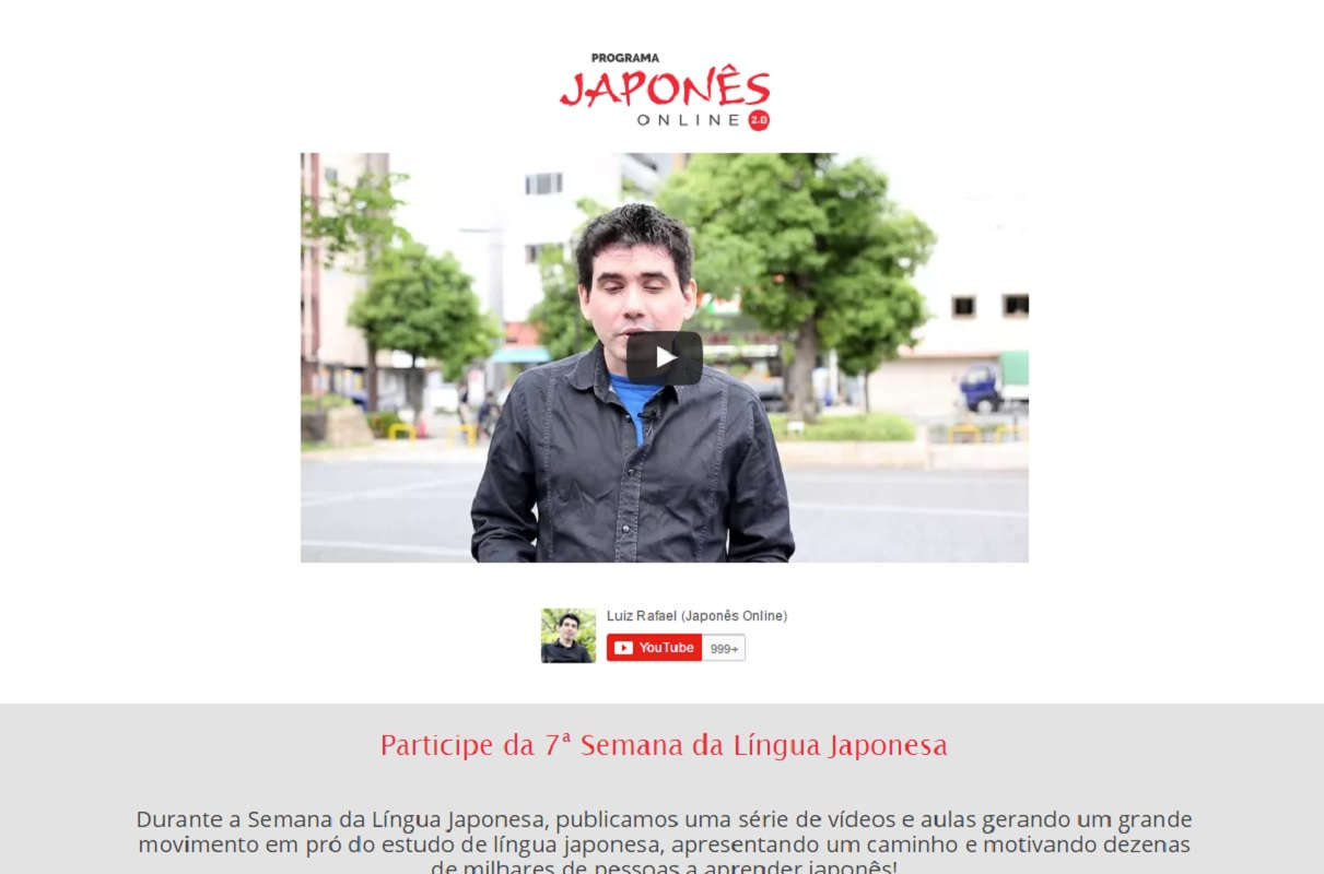 Programa Japonês Online + Evento grátis Semana da Língua Japonesa